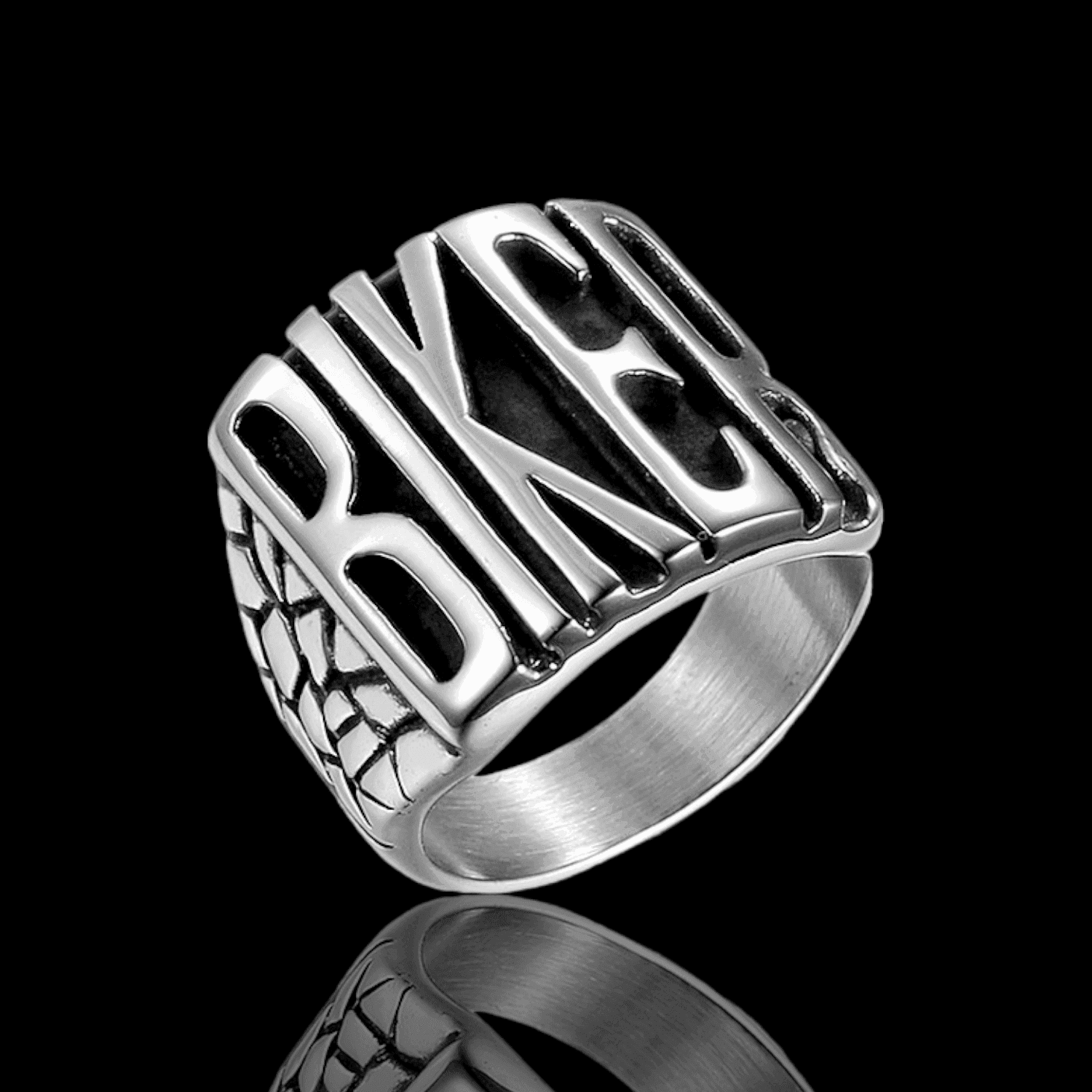 Steel Rebel Biker Ring | Titanium Steel Biker Ring | Villainswear ...